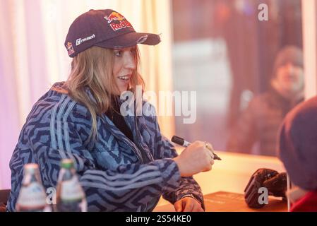 FLACHAU, AUSTRIA - JANUARY 13: Lara Colturi of Albania in action during ...