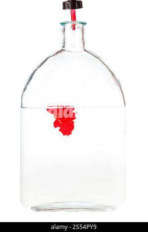 Ink drop in water isolated on white background Stock Photo - Alamy