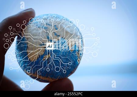 Businessman showing e-learning concept on a clipboard Stock Photo - Alamy