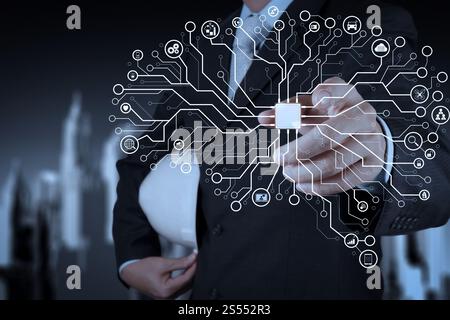 smart engineer working on newtechnology Stock Photo - Alamy
