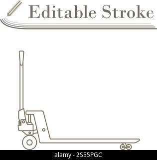 Hydraulic Trolley Jack Icon. Editable Bold Outline With Color Fill ...