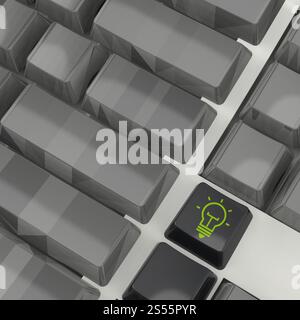 Light bulb shortcut 3d as concept Stock Photo - Alamy