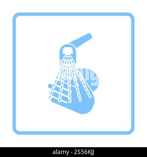 Hand Washing Icon. Blue Frame Design. Vector Illustration Stock Photo ...
