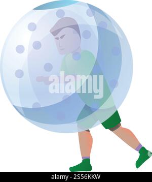 Zorbing vector icon isolated on transparent background, Zorbing ...