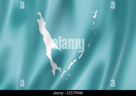 3D Flag of Sakhalin Oblast, Russia. 3D Illustration Stock Photo - Alamy