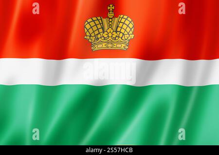 3D Flag of Kaluga Oblast, Russia. 3D Illustration Stock Photo - Alamy