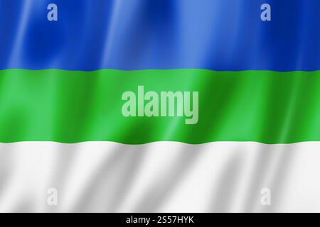 Komi state - Republic - flag, Russia Stock Photo - Alamy