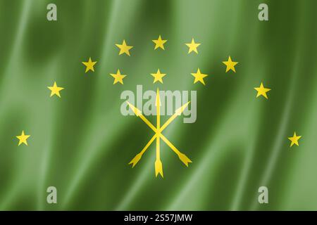 Adygea state - Republic - flag, Russia Stock Photo - Alamy