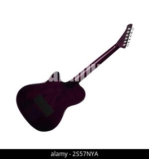 wooden electric guitar back side view Stock Photo - Alamy