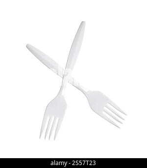 plastic forks isolated on white background. plastic forks Stock Photo ...