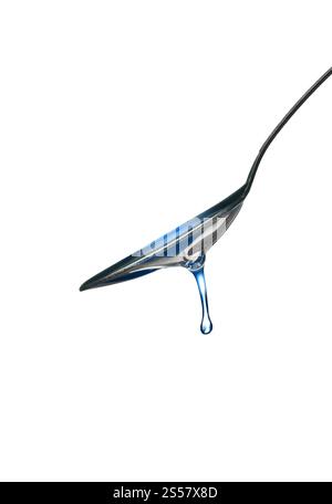 Oil pouring on spoon Stock Photo - Alamy