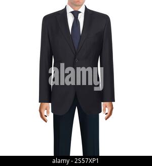Businessman in classic suit isolated on white background, space for ...