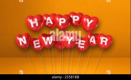 2 Red Heart Balloons Concrete Stock Photo - Alamy