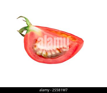 tomato slice, isolated on white background, clipping path, full depth ...