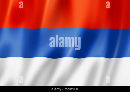 Misiones province flag, Argentina waving banner collection. 3D ...