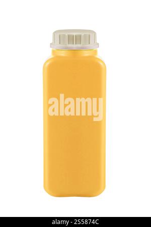 canister with engine oil on white background. canister with engine oil ...