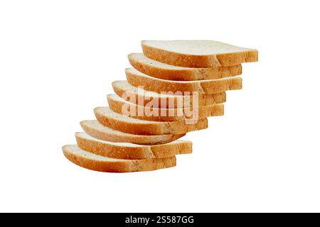 sliced bread isolated on white background Stock Photo - Alamy