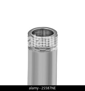 Threaded pipe isolated on white Stock Photo - Alamy