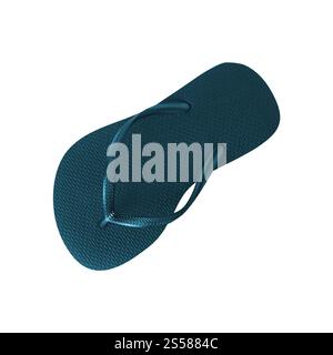 Blue flip flops on a blue background Stock Photo - Alamy