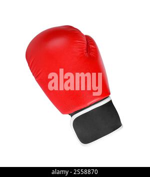 A single red boxing glove isolated on a white background Stock Photo ...