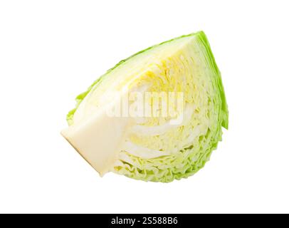 Savoy cabbage with slice isolated on white background with full depth of field Stock Photo - Alamy