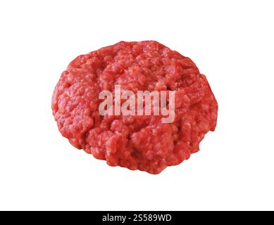 Raw Cutlet isolated on white background Stock Photo - Alamy