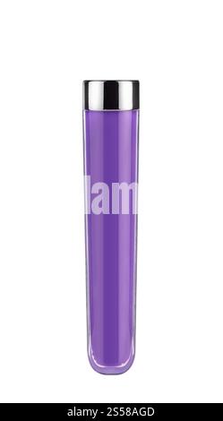 Scientist in laboratory with purple liquid Stock Photo - Alamy