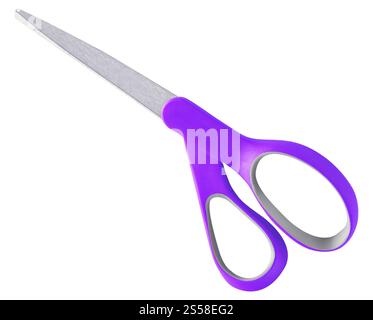 Purple scissors isolated on white background Stock Photo - Alamy