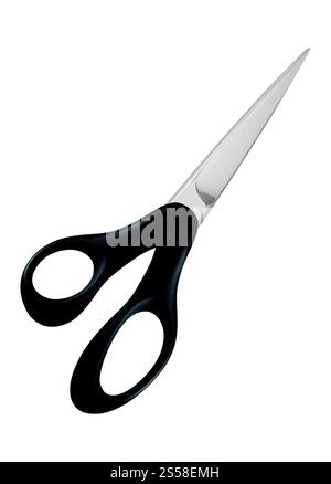 Plastic hair cutting scissors Isolated on wooden Background Stock Photo ...