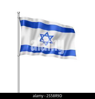 Israel Flag isolated on white background Stock Photo - Alamy