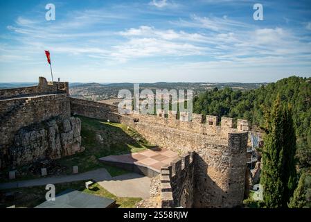 the Castelo in the old Town of Alegrete in Alentejo in Portugal ...