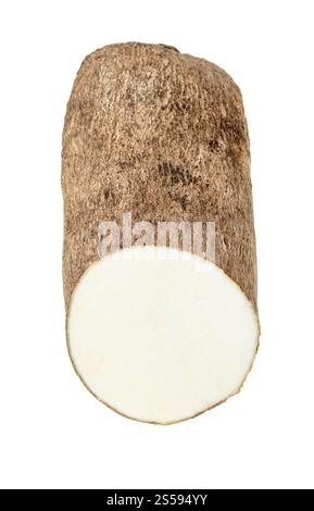 cut tuber of african yam isolated on white background Stock Photo - Alamy