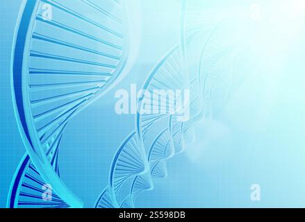 3D render of a medical background with DNA strands and code Stock Photo ...