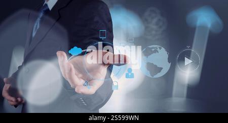 businessman shows modern technology as concept Stock Photo - Alamy