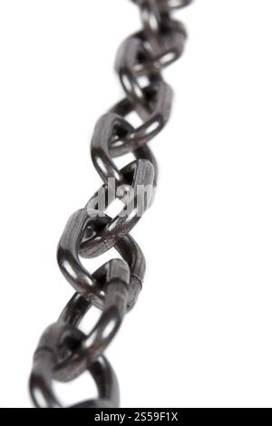 Metal chain parts isolated on white background. Metal chain parts Stock ...