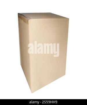 Closed and taped cardboard box Stock Photo - Alamy