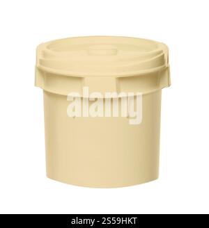 White Tub Plastic Bucket Container Stock Photo - Alamy
