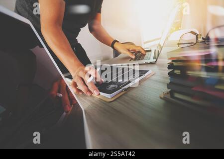 Stack of documents on table in office Stock Photo - Alamy