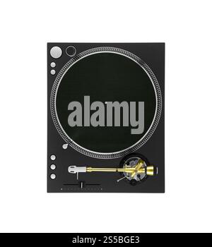 Closeup view of turntable with vinyl record Stock Photo - Alamy