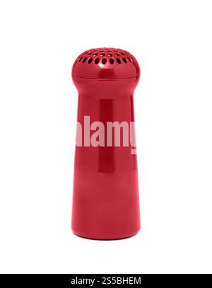 Plastick red salt cellar isolated on white. Plastick red salt cellar ...