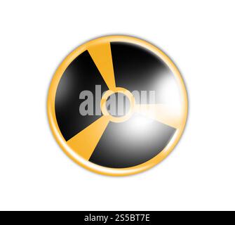 Radiation sign in circle isolated on white background Stock Photo - Alamy