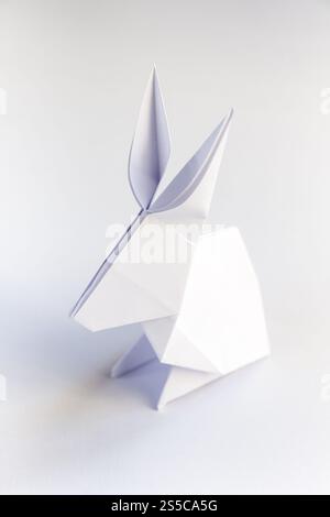 Paper rabbit origami isolated on a blank white background Stock Photo ...