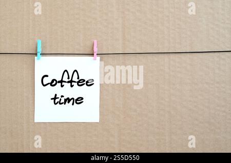 Coffee handwritten inscription sign on chalk board and cup of espresso ...