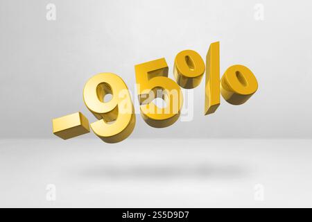 95% discount, 95 percent discount as a 3D illustration, 3D rendering ...