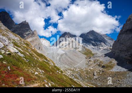 Grande Casse Alpine glacier landscape in Pralognan la Vanoise. French ...