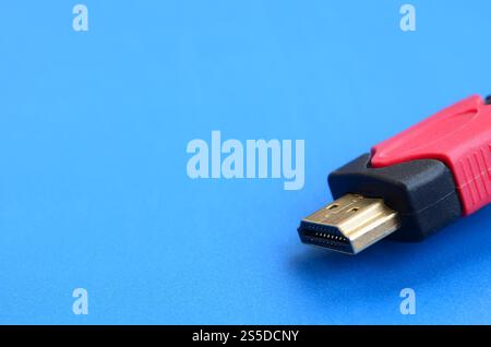 Close up of Gold HDMI cable isolated on white background Stock Photo ...