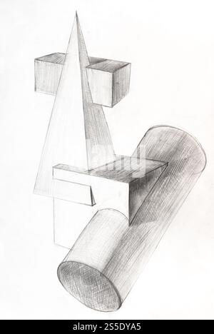 Geometric background. Abstract Hand Drawn Pattern. Watercolor ...