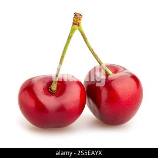 cherry path isolated on white Stock Photo - Alamy