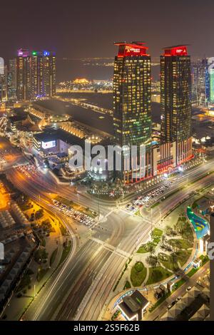 Aerial view of Doha Roads west bay Qatar Stock Photo - Alamy