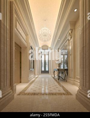 3d render club house interior Stock Photo - Alamy
